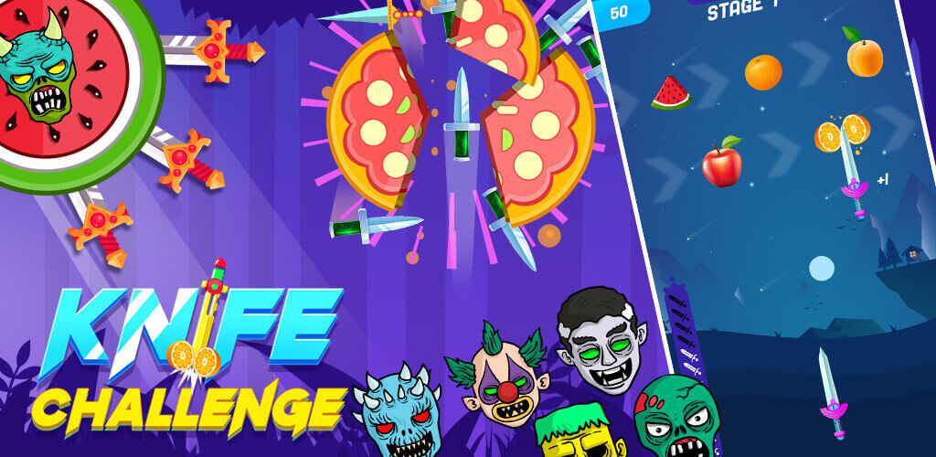 Knife Challenge - Fruits, Knife and Balloon HIT Game